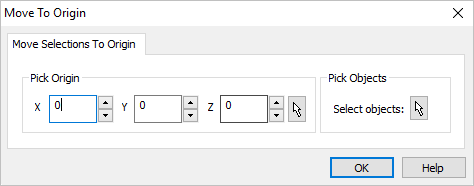 ART Module > Creating Relief Operations > Move to Origin