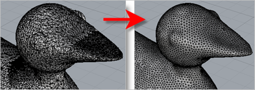 MESH Module > Ribbon Bar > Inspect & Modify Tab > Re-Mesh