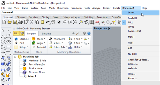 About RhinoCAM > Quick Start