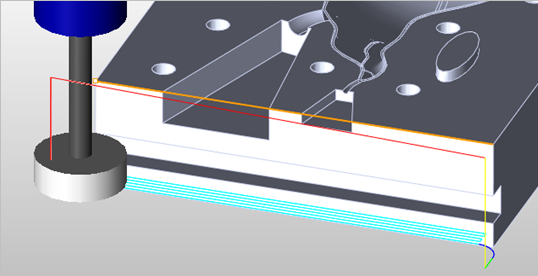 MILL Module > Creating 2½ Axis Operations > T-Slotting